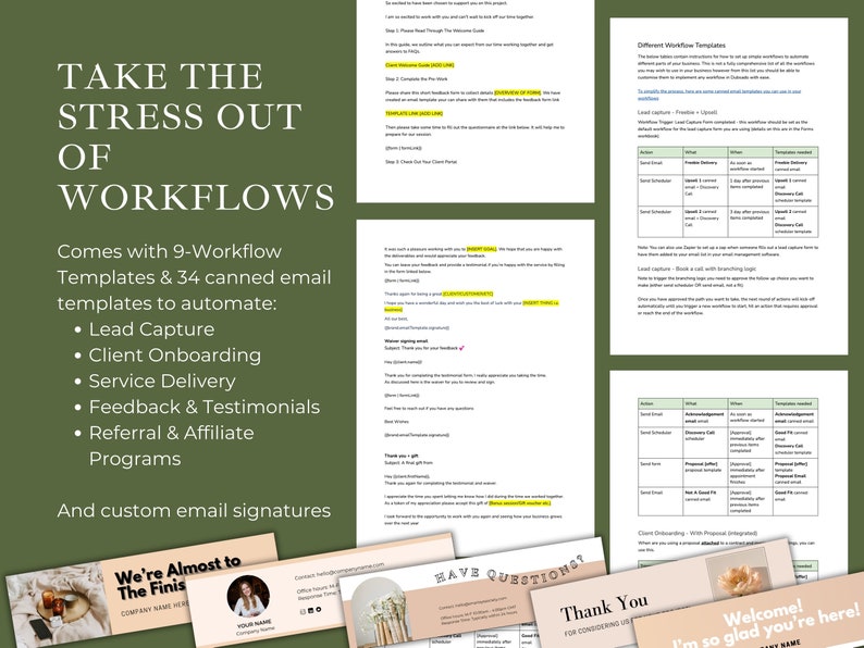 Dubsado Process Set up Workflow Proposals Lead Capture Client ...