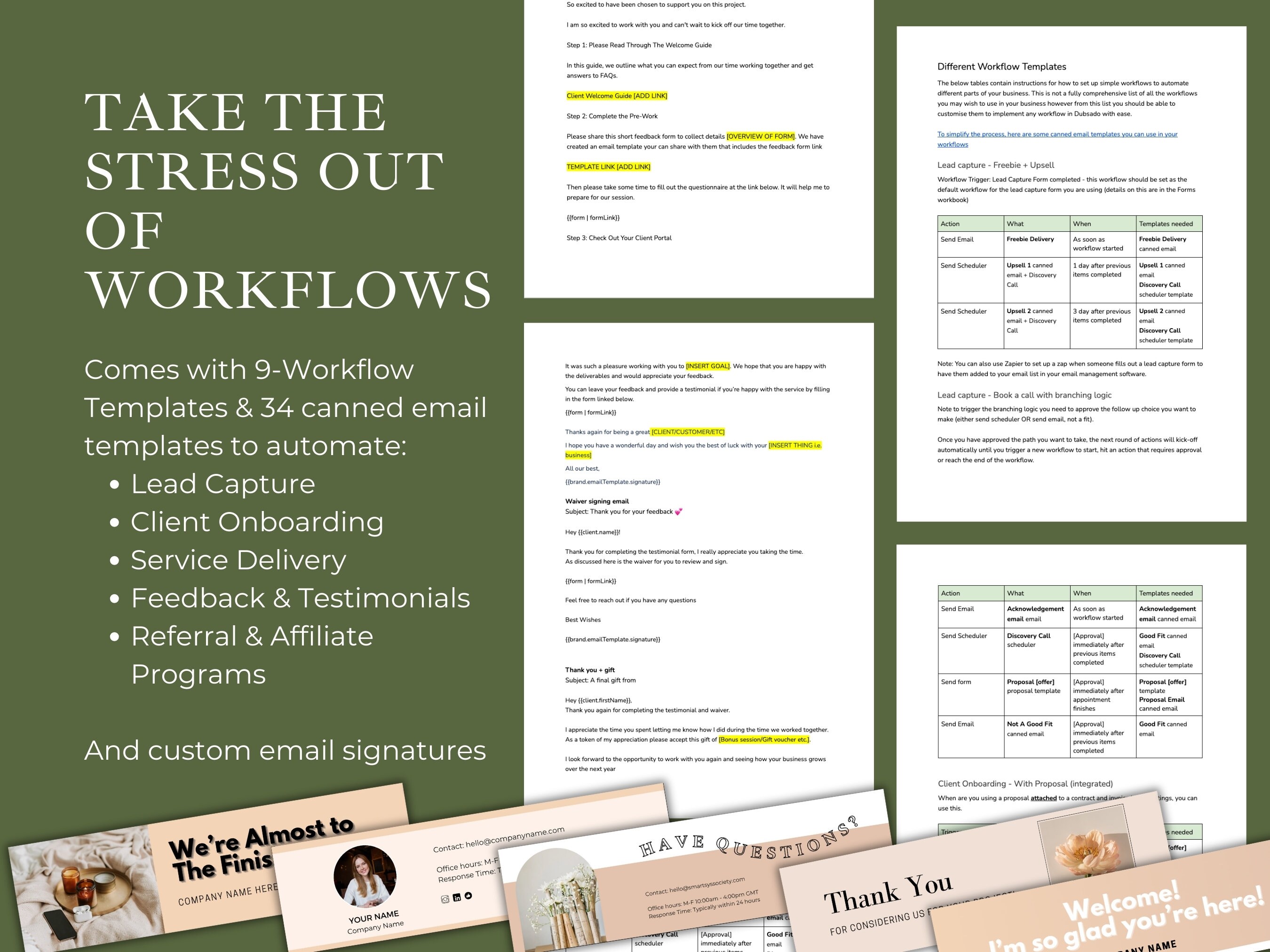 Dubsado Process Set up Workflow Proposals Lead Capture Client ...