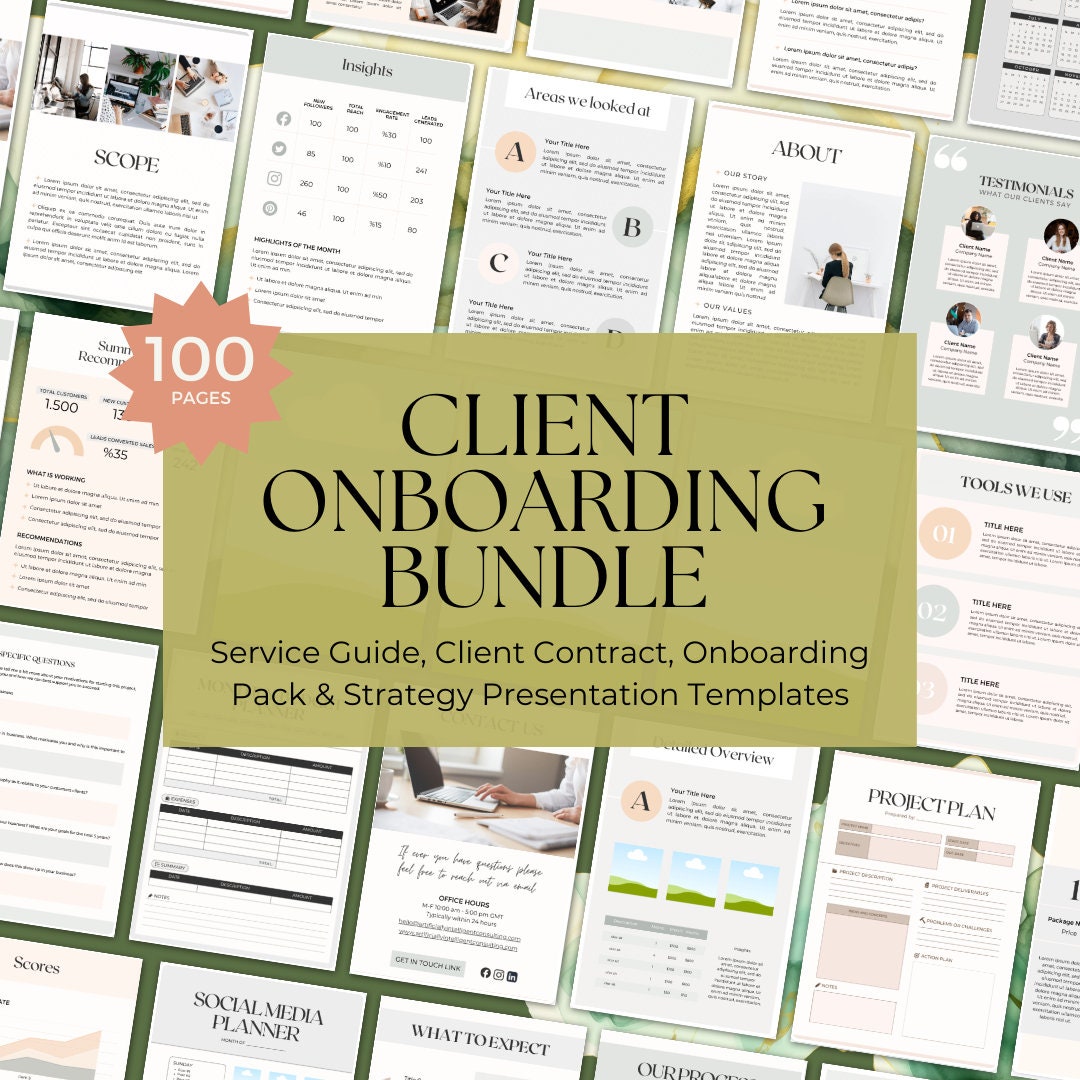 Client Onboarding Templates Welcome Kit Services Guide Intake Form ...