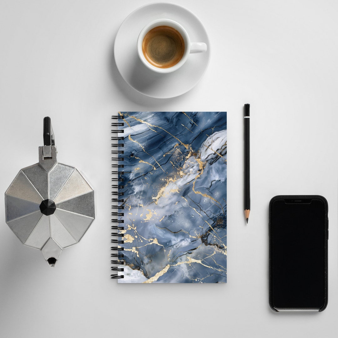 BLUE MARBLE Spiral Notebook | Journal, Office, Work, School, Minimalism ...