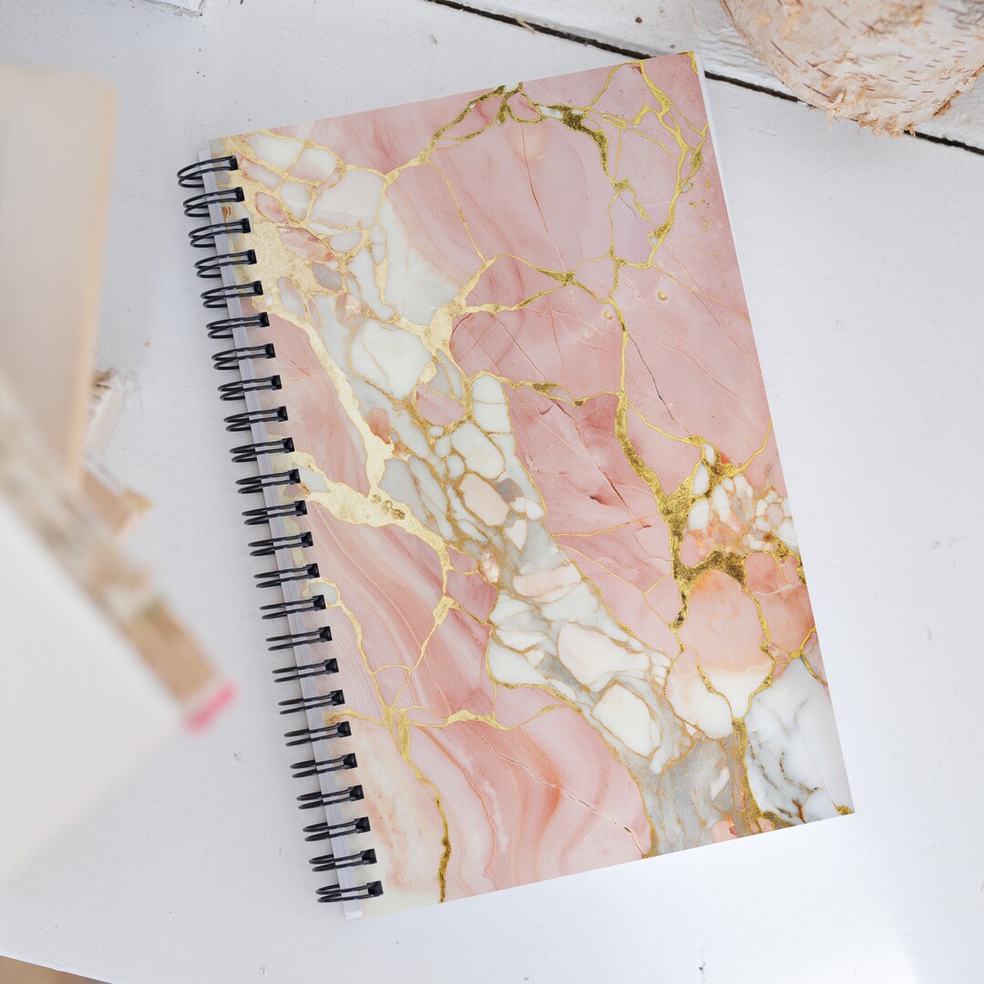 PINK MARBLE Spiral Notebook | Journal, Office, Work, School, Minimalism ...