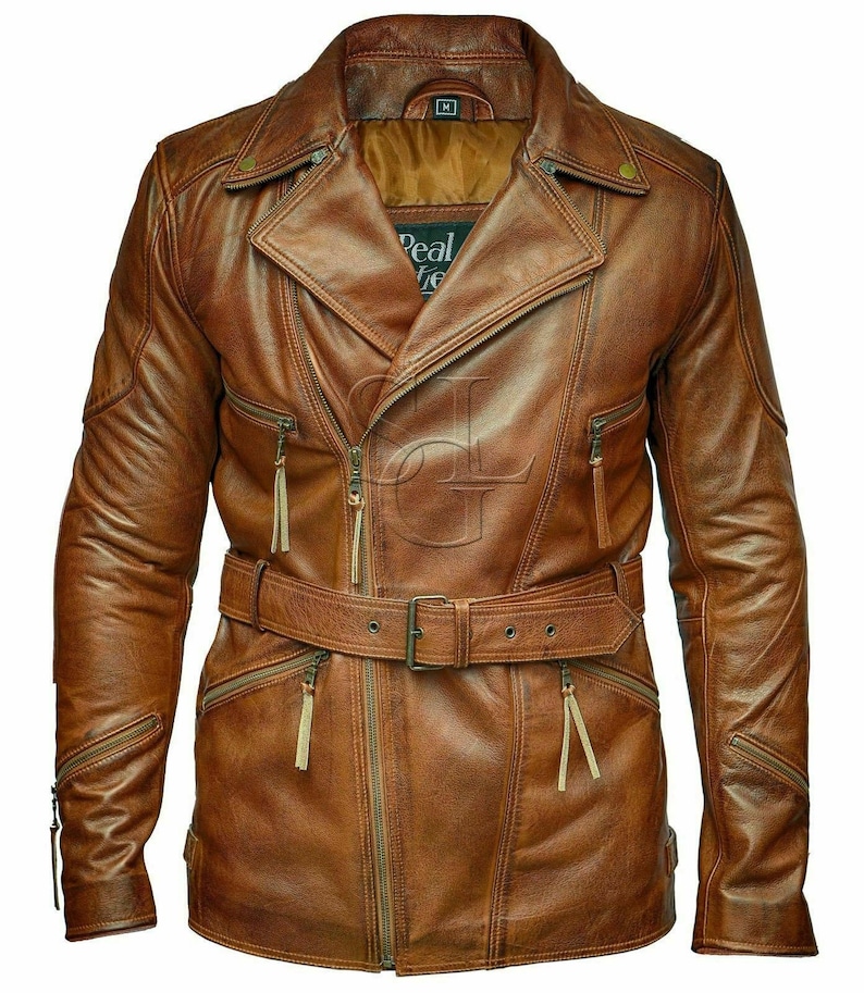 Handmade Cowhide Leather Motorcycle Coat: Black Biker Jacket - Etsy