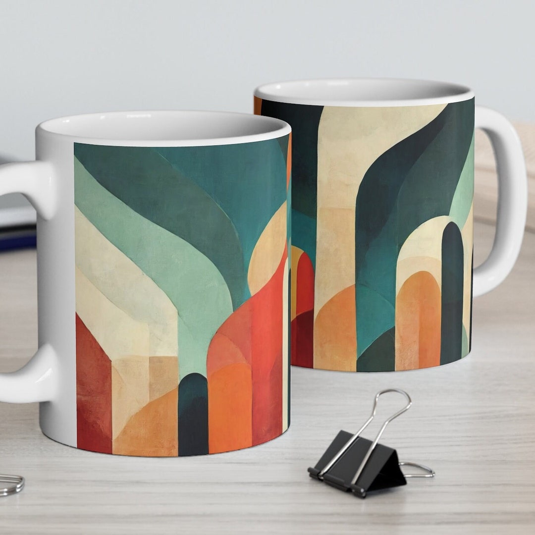 Mid-century Modern Coffee and Tea Mug, Modern Art, Minimalism, Gift for ...