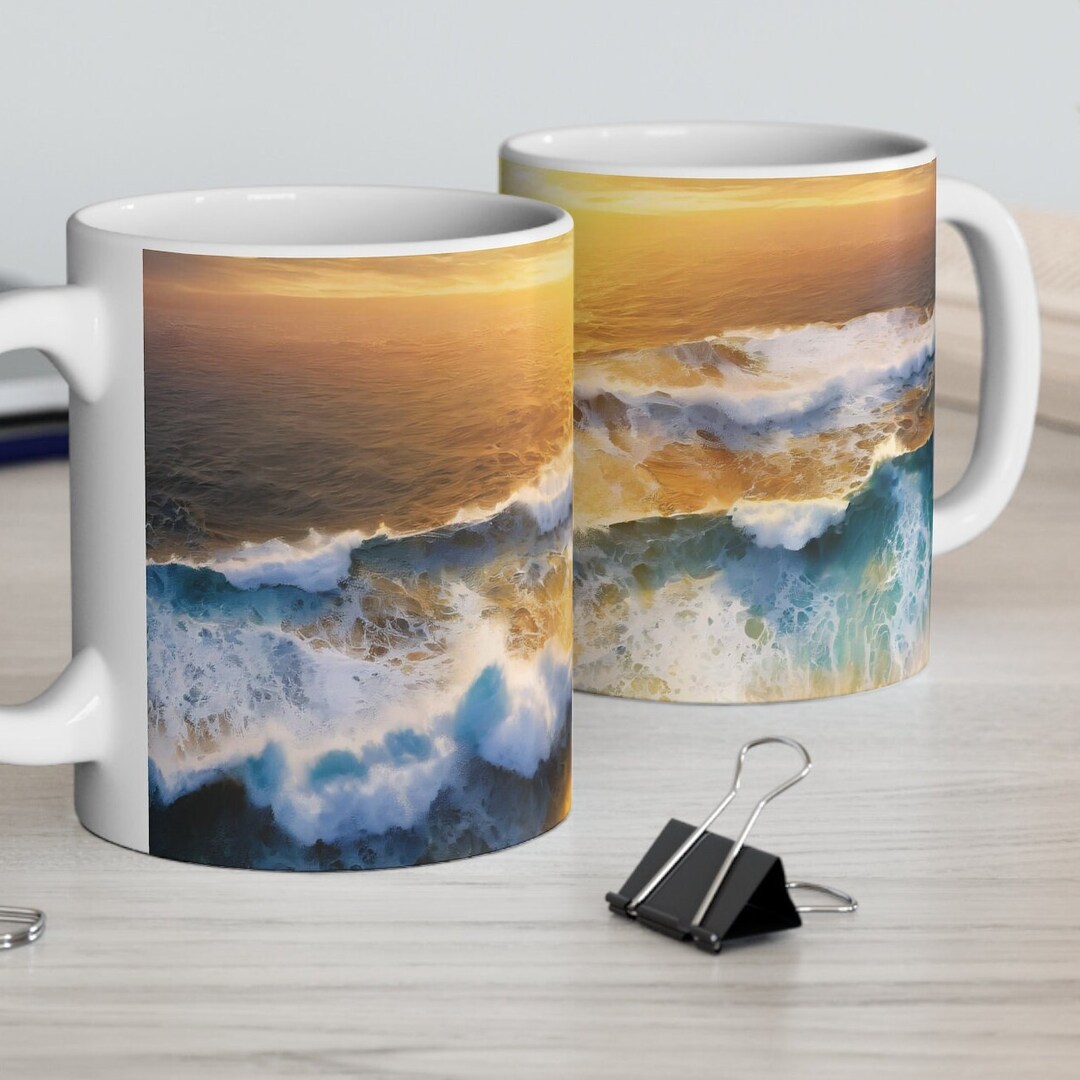 California Beach Coffee Mug, Tea, Ocean Decor, Ocean Inspired Mug ...