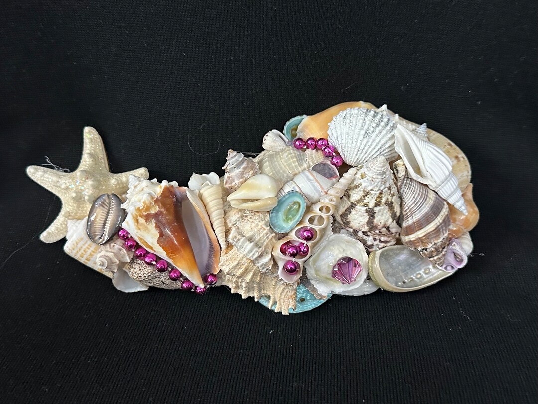 Handmade Seashell Whale - Seashell Wall Decor - Beach Decor - Coastal ...