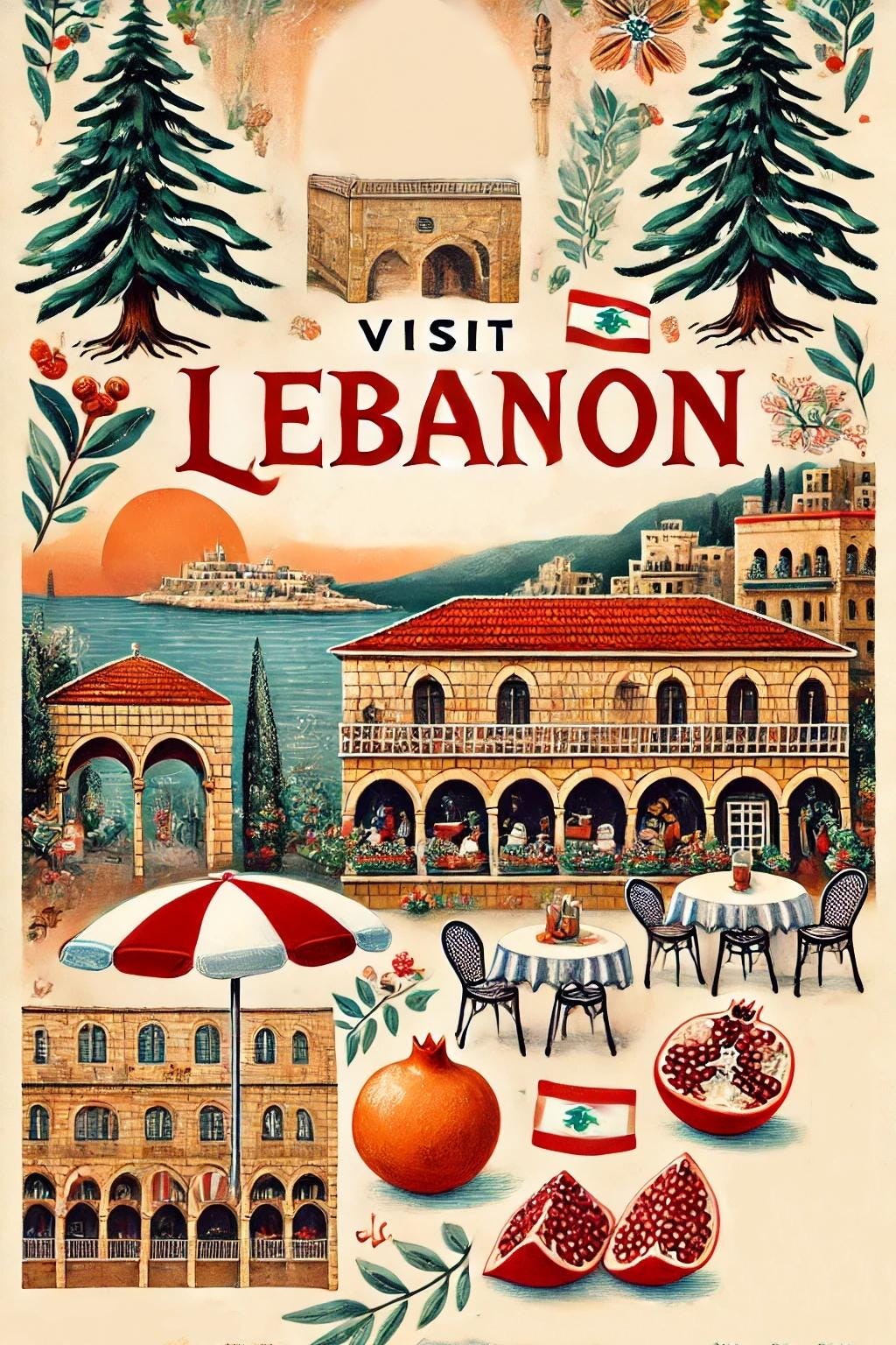 Lebanon Cultural Print | Digital Travel Poster - Etsy