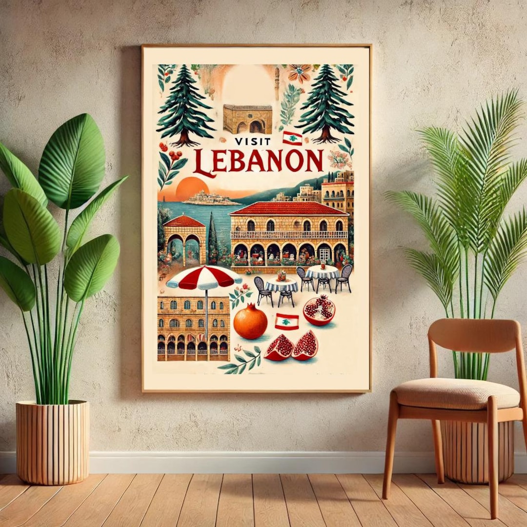 Lebanon Cultural Print | Digital Travel Poster - Etsy