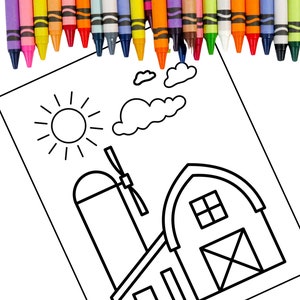 Farm Coloring Book - 15 Pages - Digital Download - Etsy