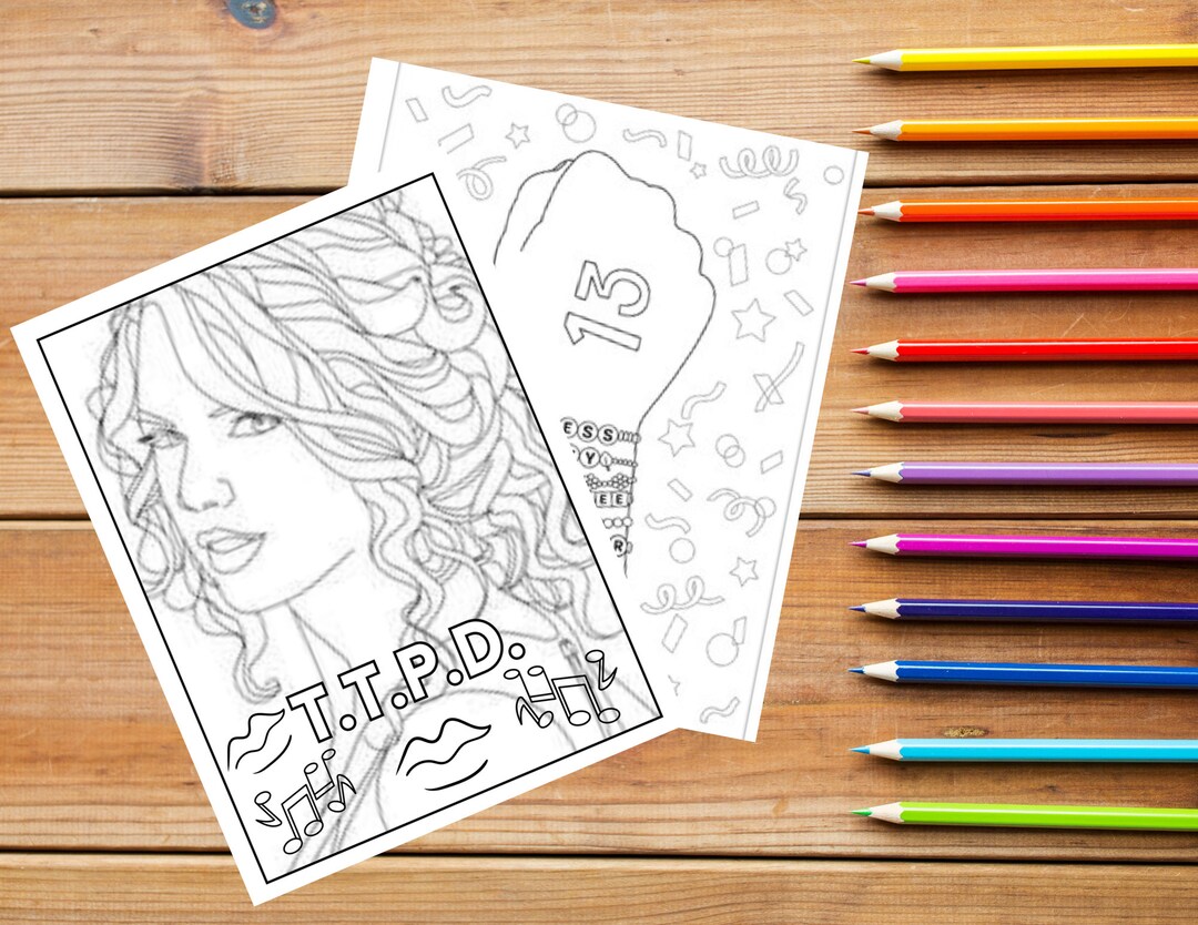 T.T.P.D Coloring Pages / Swifties Unite / Taylor Swift Coloring Book ...