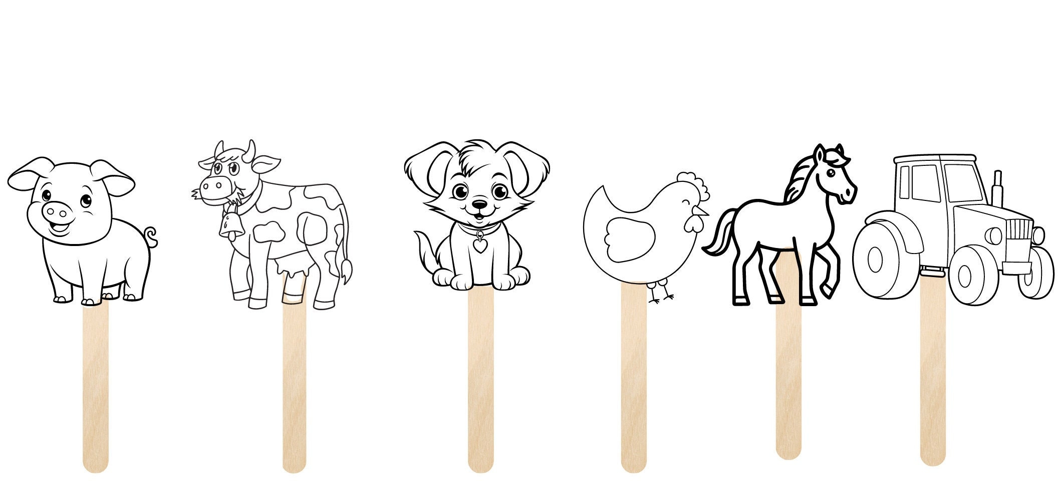 Old Macdonald Preschool / Kindergarten Coloring Paper Puppet Show ...