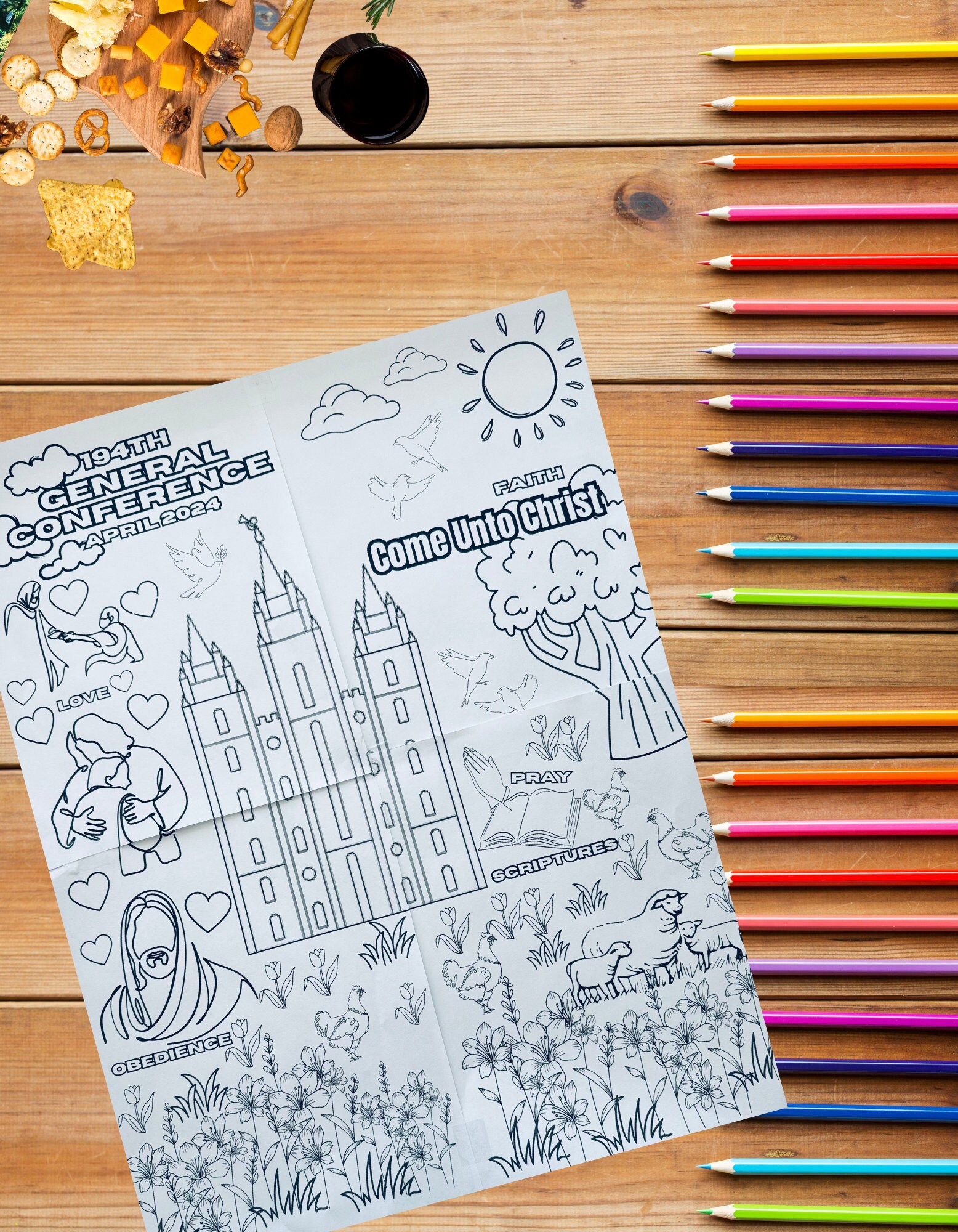 General Conference Large Coloring Page for Kids and Adults - Etsy