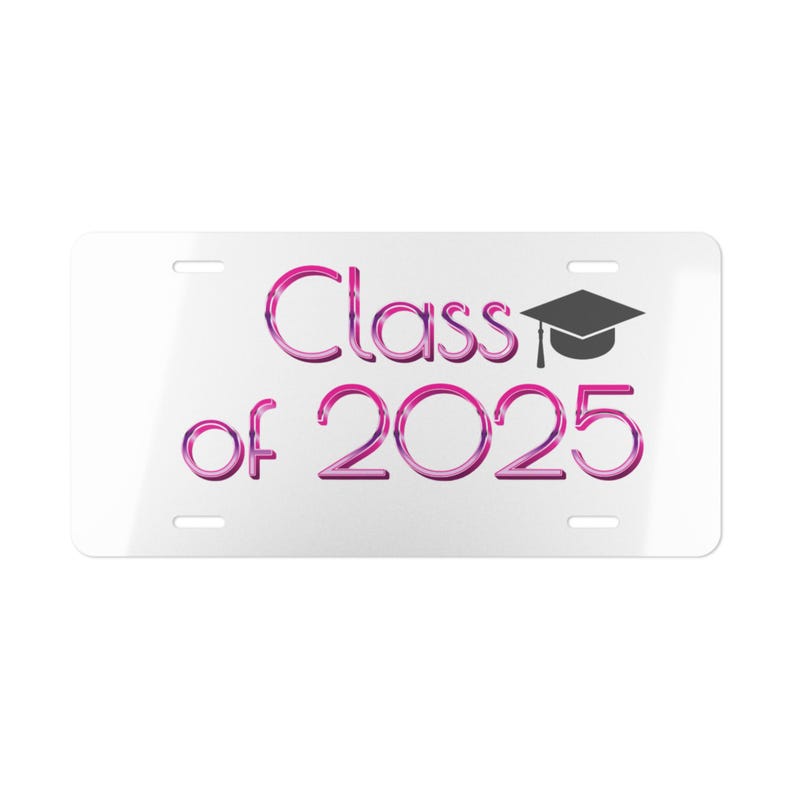 Vanity Plate Class of 2025 - Etsy
