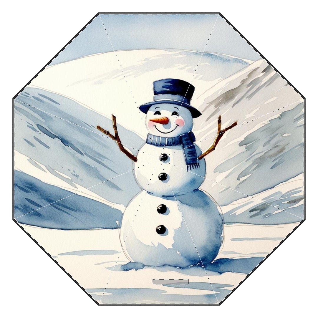 Semi-automatic Foldable Umbrella Snowman - Etsy