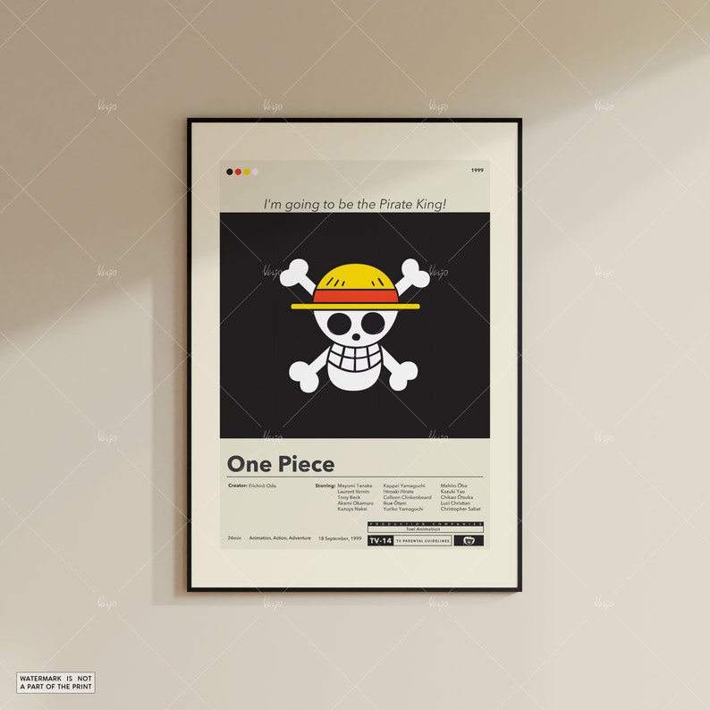 One Piece Poster Eiichiro Oda Minimalist Movie Poster Custom Movie ...