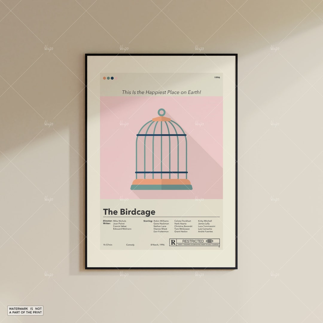 The Birdcage Poster | Mike Nichols | Minimalist Movie Poster | Custom ...