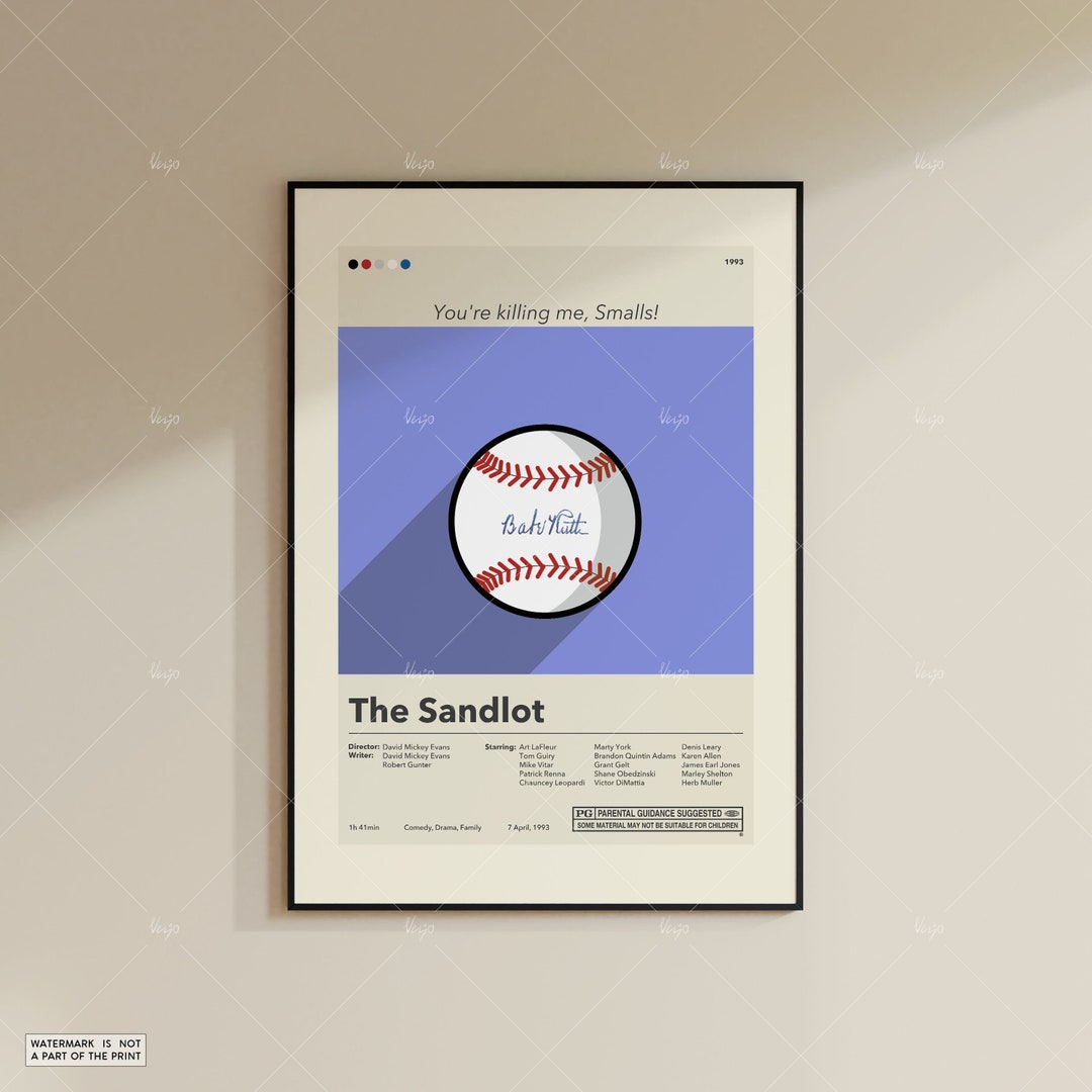 The Sandlot Poster David Mickey Evans Minimalist Movie Poster Custom ...