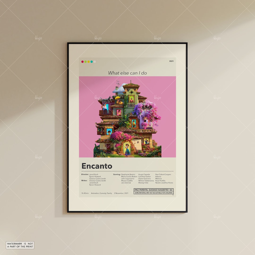 Encanto Poster | Jared Bush | Minimalist Movie Poster | Custom Movie ...