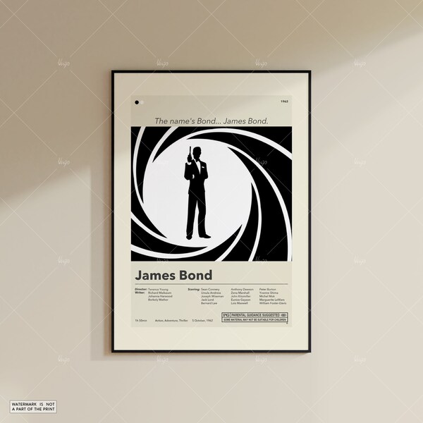 James Bond Poster - Etsy