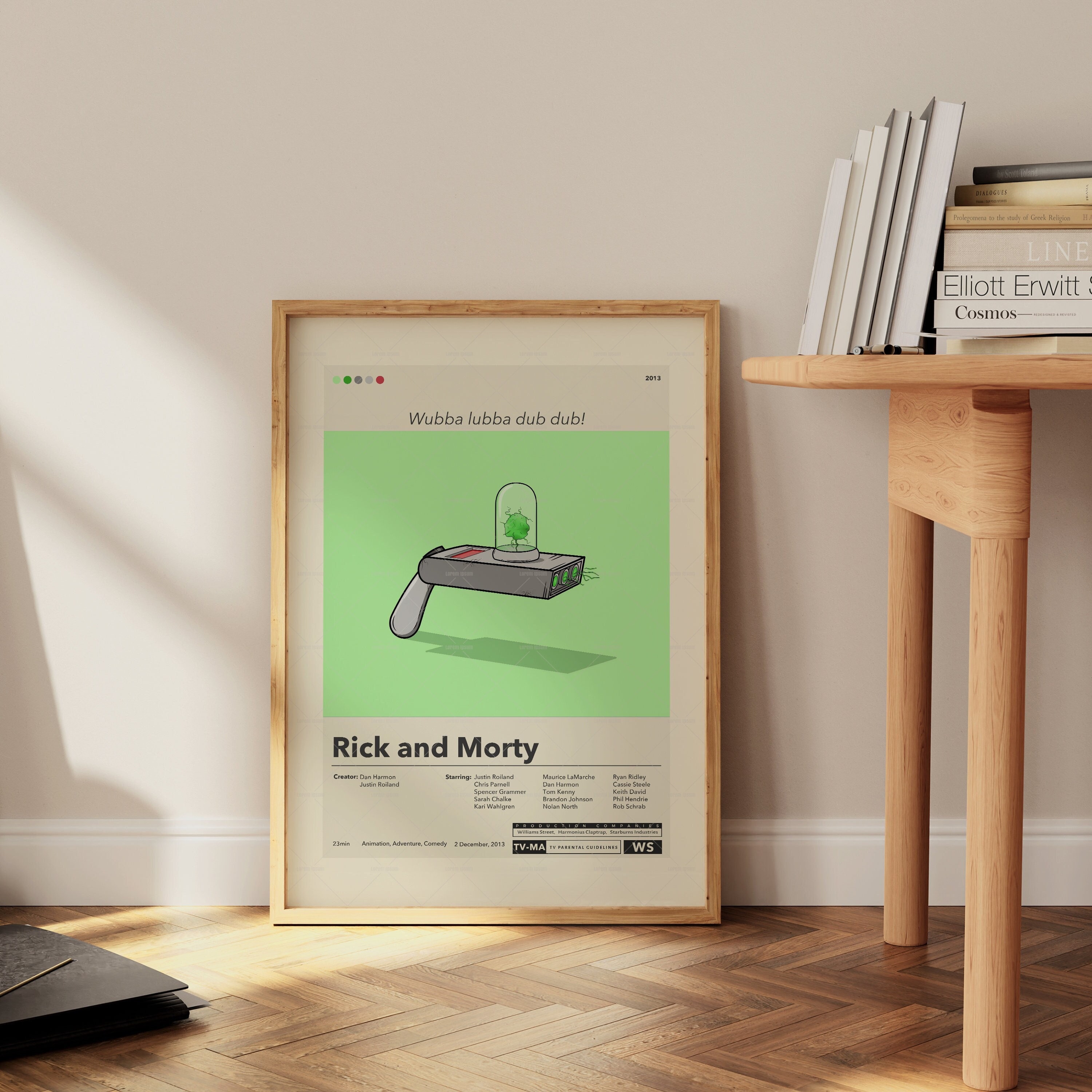 Rick and Morty Poster Dan Harmon Minimalist Movie Poster Custom Movie ...