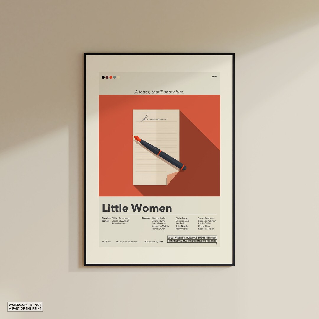 Little Women Poster Gillian Armstrong Minimalist Movie Poster Custom ...