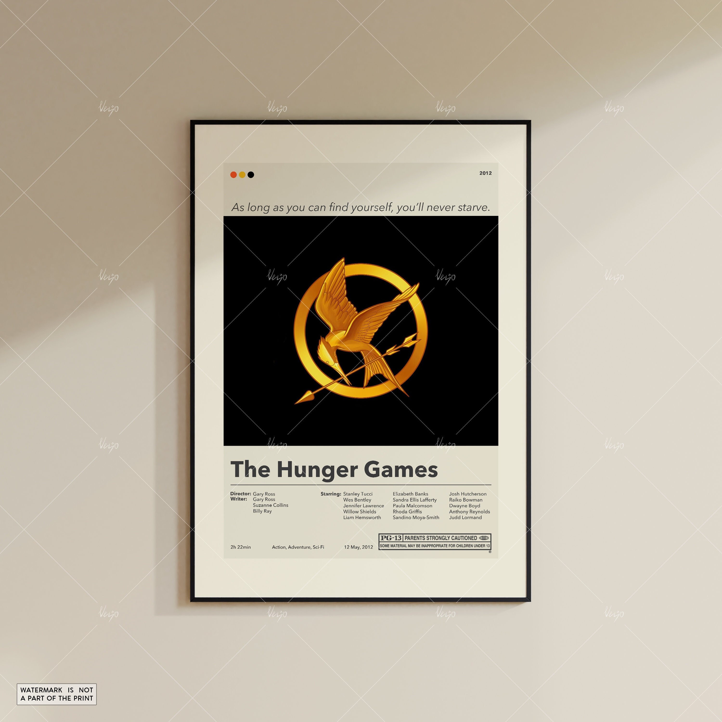 The Hunger Games Poster Gary Ross Minimalist Movie Poster Custom Movie ...
