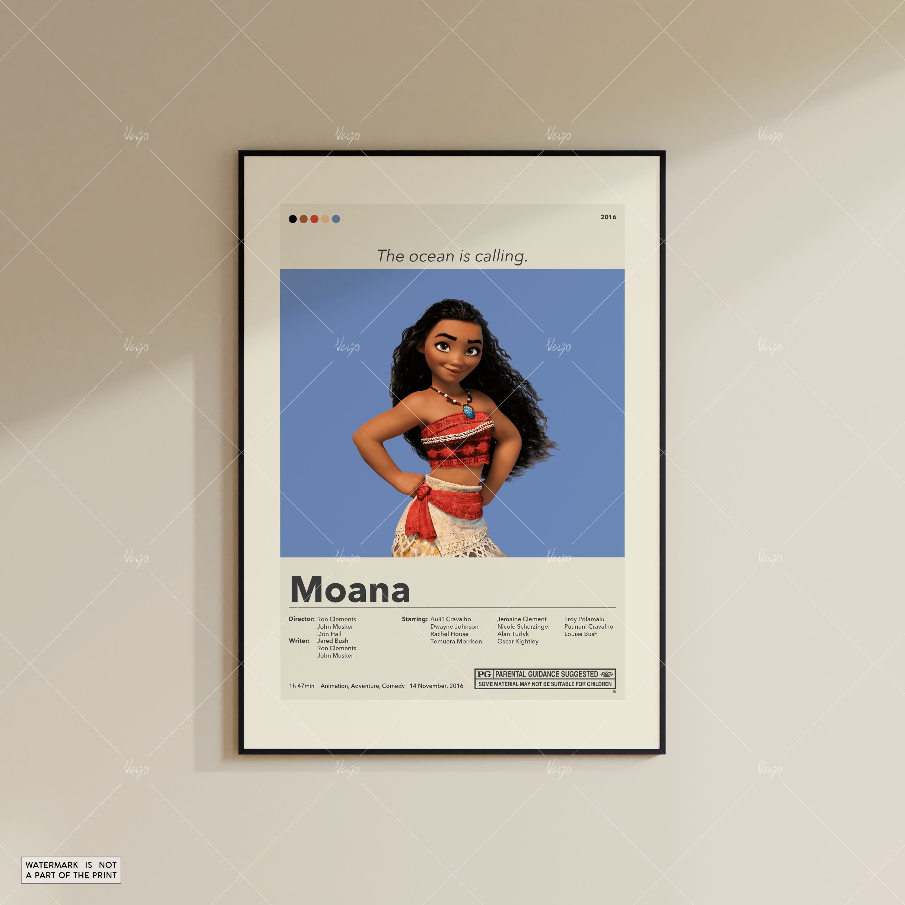 Moana Poster Ron Clements Minimalist Movie Poster Custom Movie Posters ...