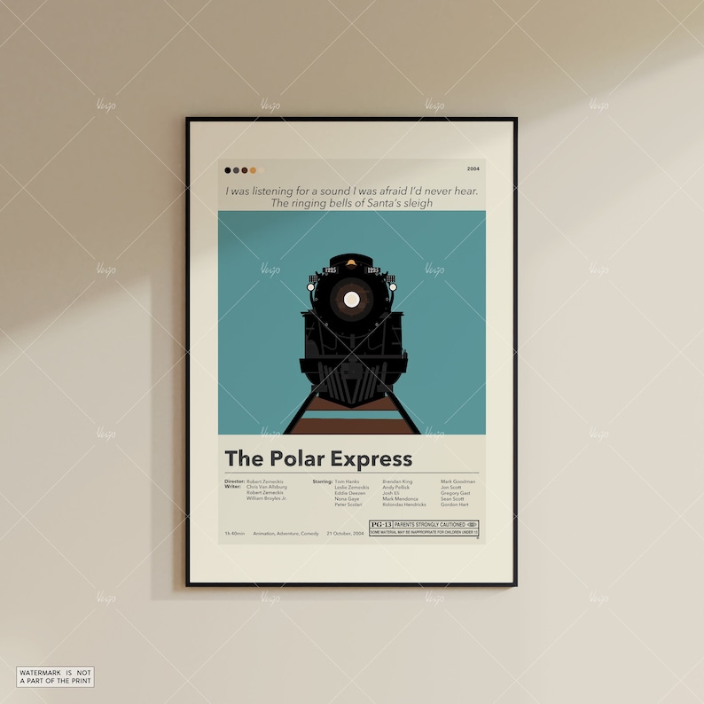 The Polar Express Poster Robert Zemeckis Minimalist Movie Poster Custom ...