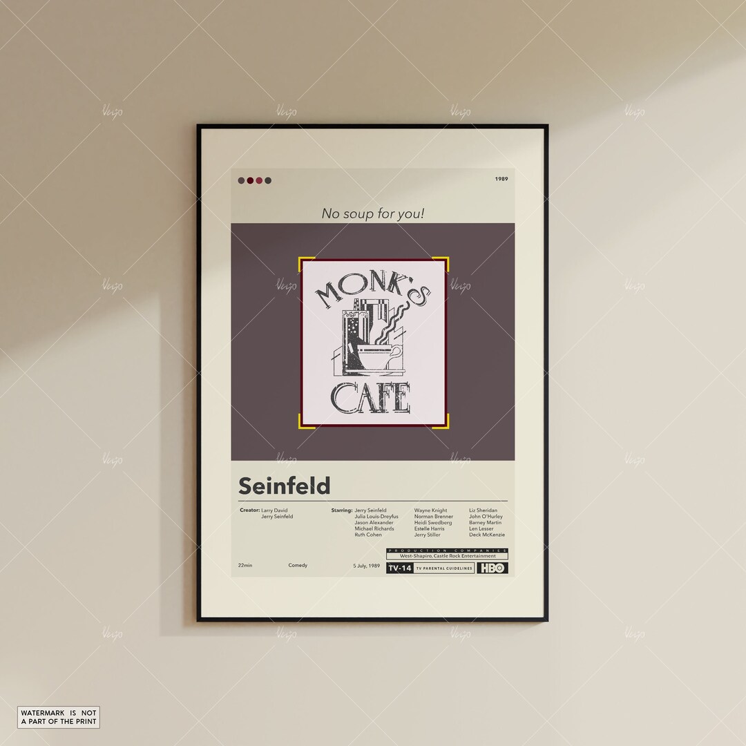 Seinfeld Poster Larry David Minimalist Movie Poster Custom Movie ...
