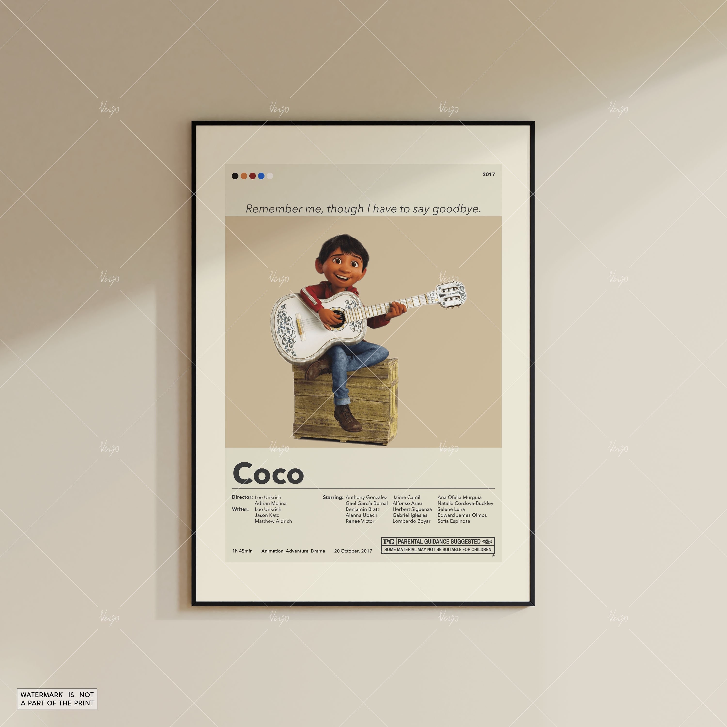 Coco Poster Adrian Molina Minimalist Movie Poster Custom Movie Posters ...