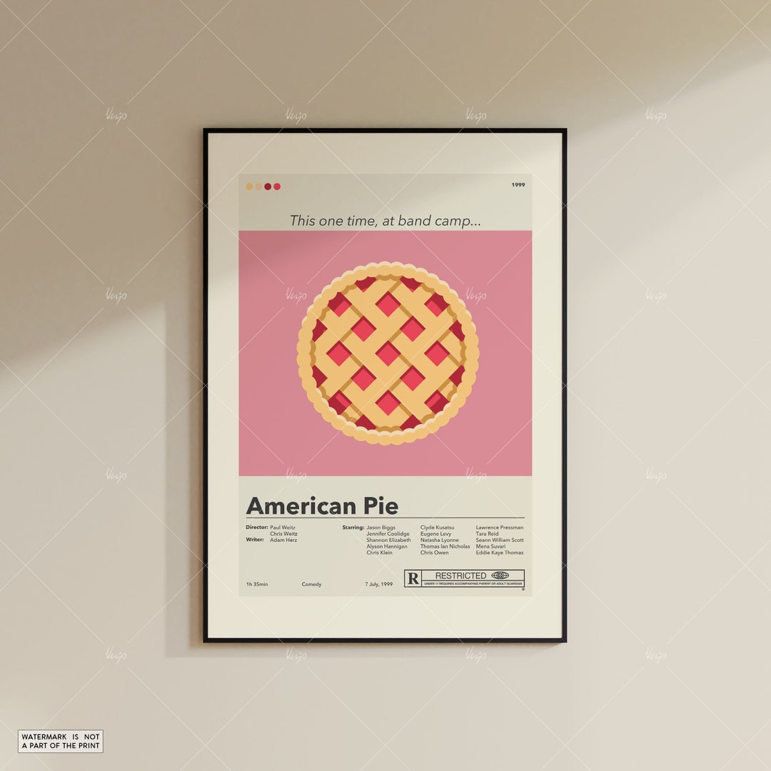 American Pie Poster Paul Weitz Minimalist Movie Poster Custom Movie ...