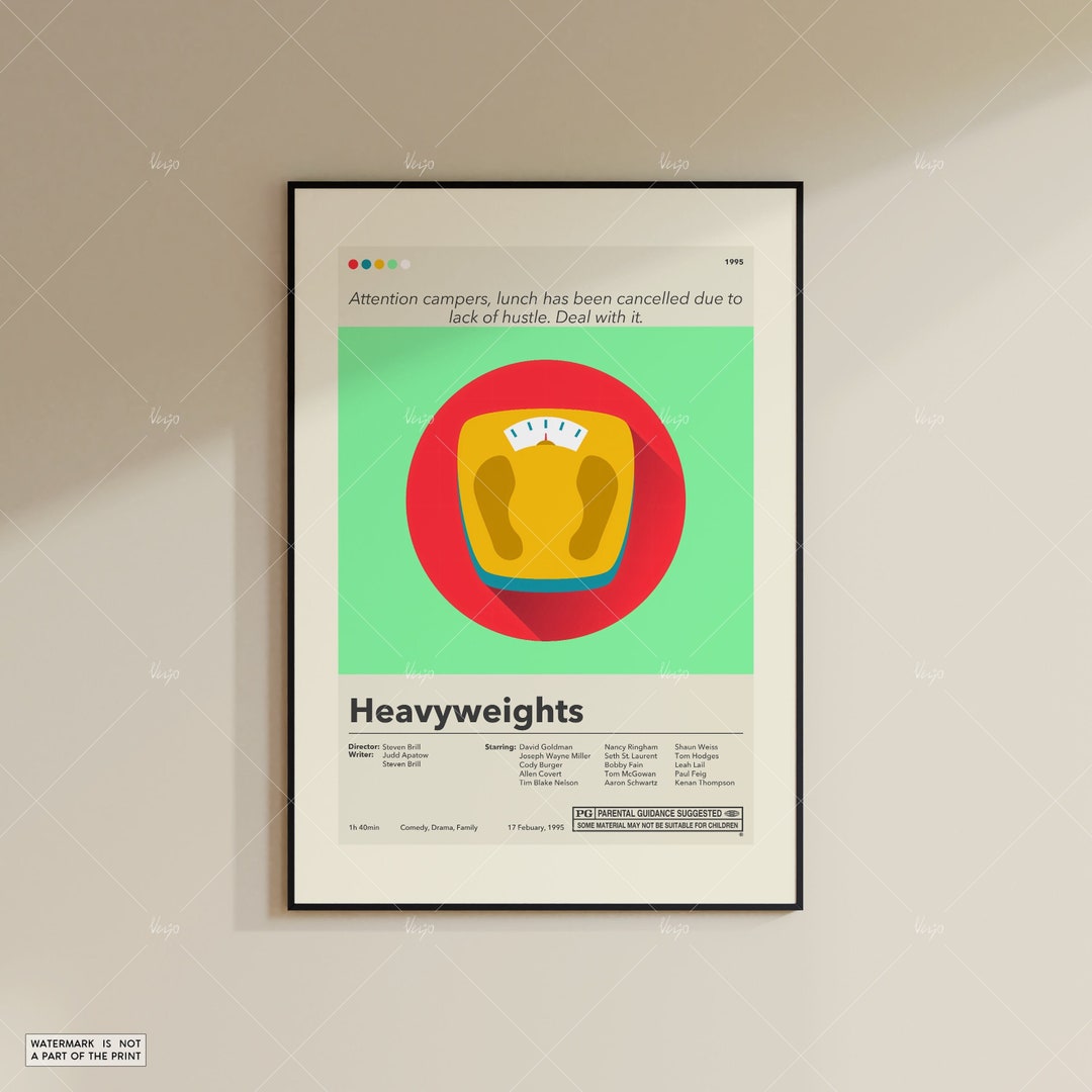 Heavyweights Poster Steven Brill Minimalist Movie Poster Custom Movie ...