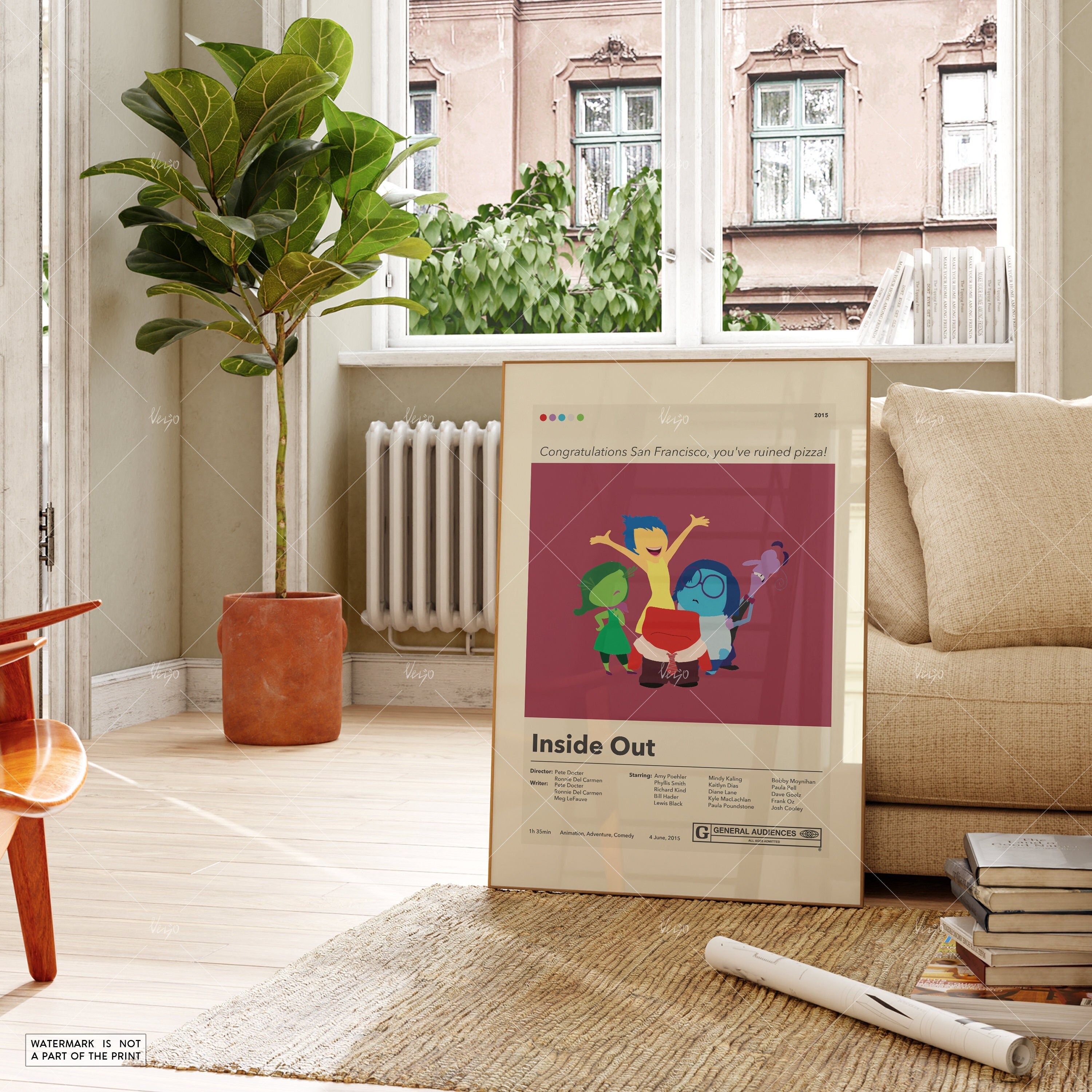 Inside Out Poster Pete Docter Minimalist Movie Poster Custom Movie ...