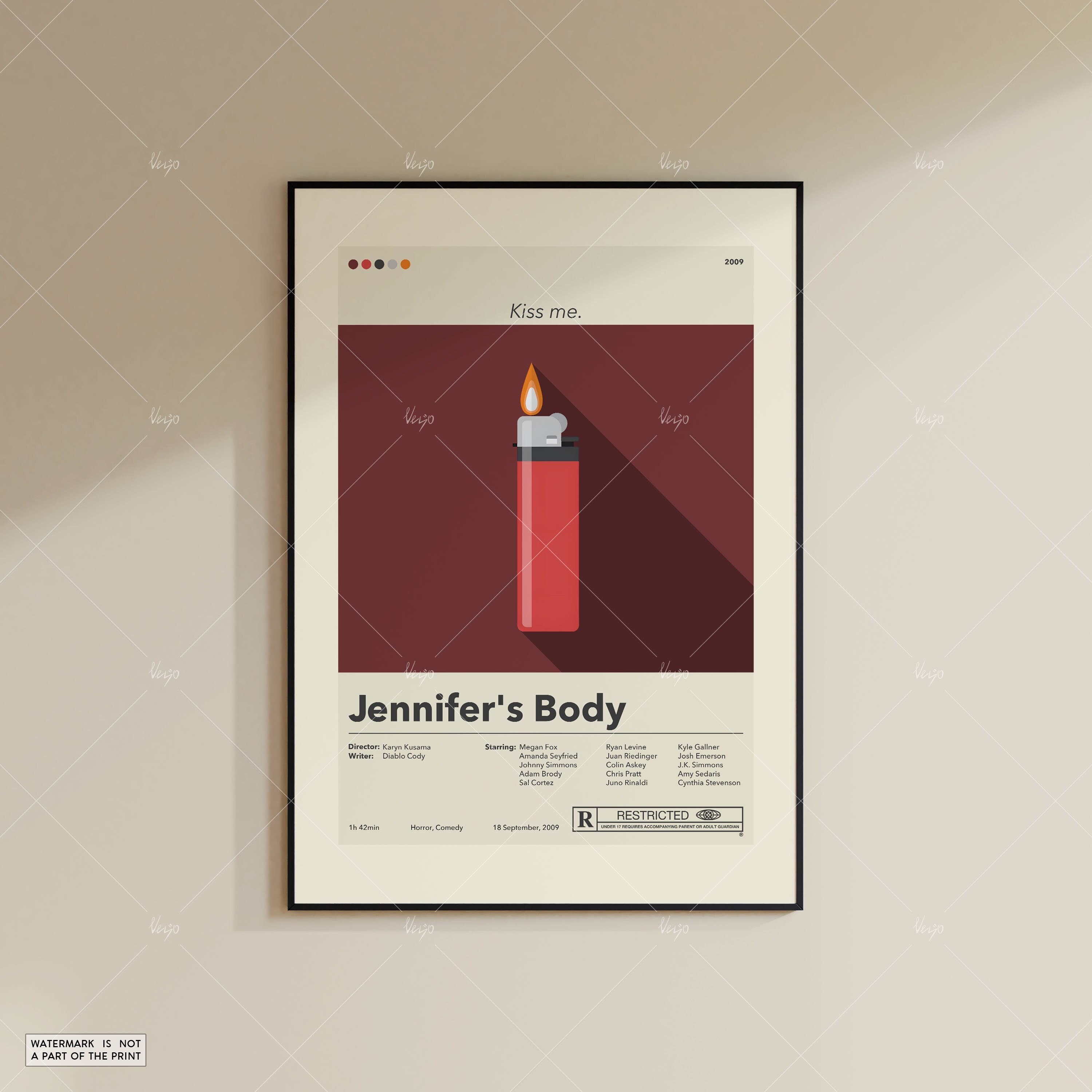 Jennifer's Body Poster Karyn Kusama Minimalist Movie Poster Custom ...