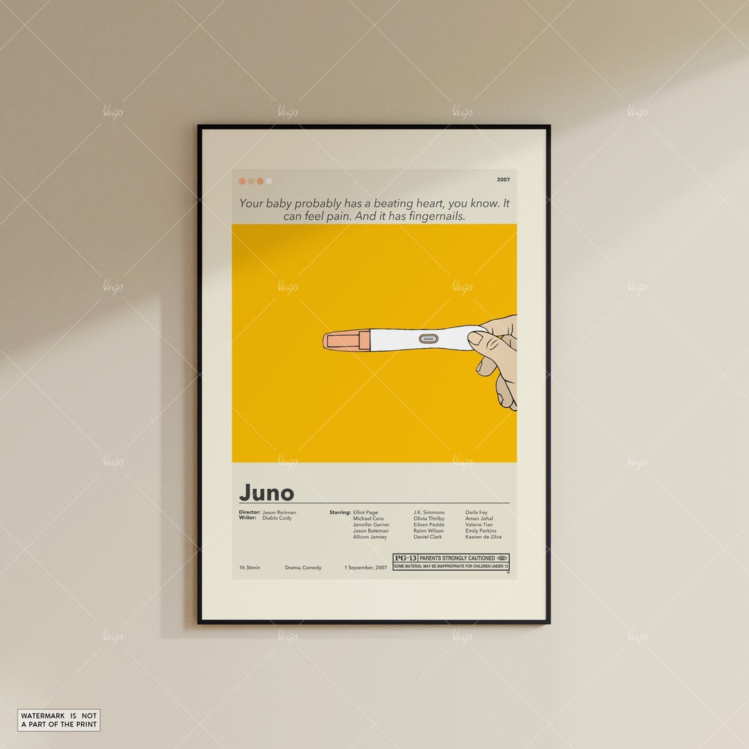 Juno Poster Jason Reitman Minimalist Movie Poster Custom Movie Posters ...