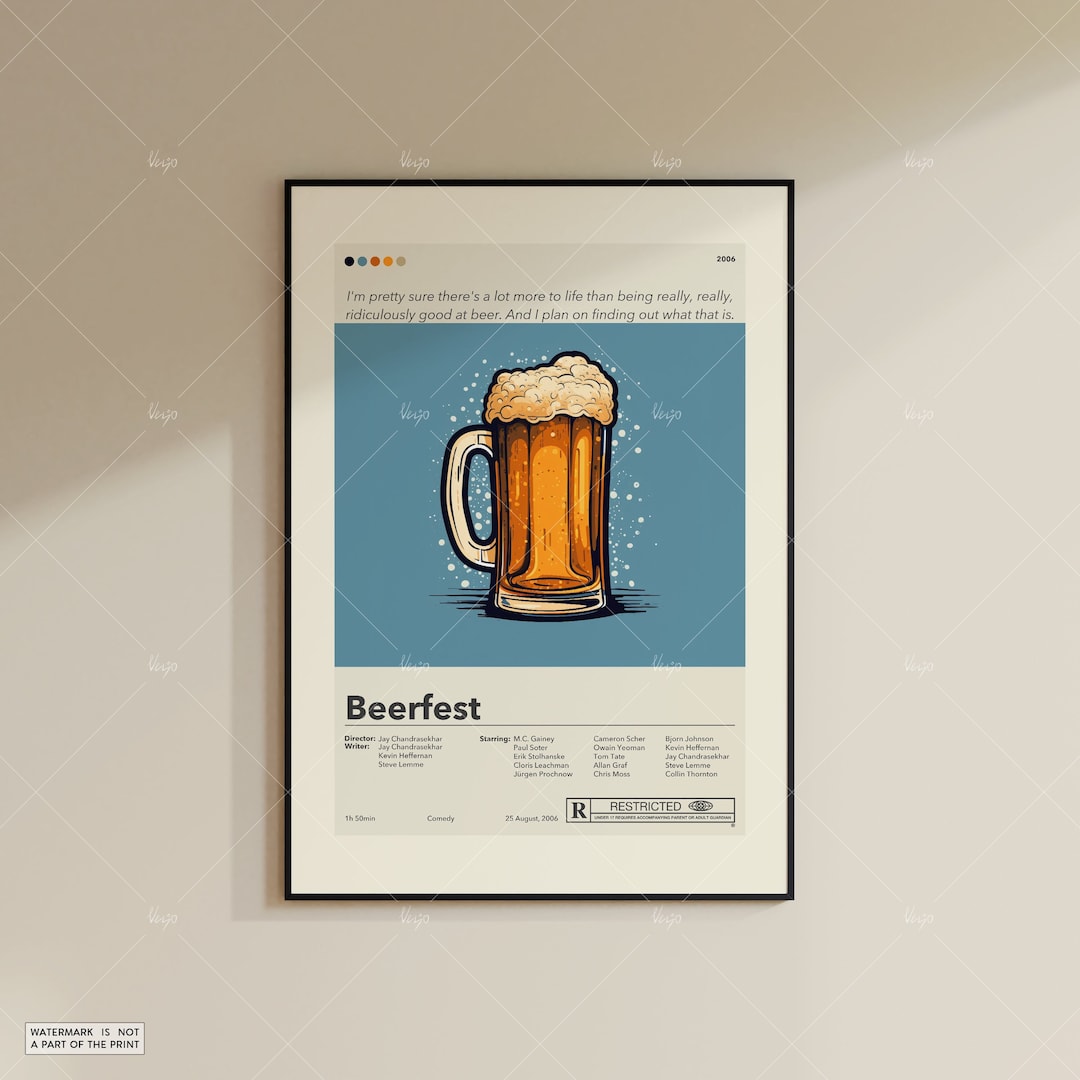 Beerfest Poster Jay Chandrasekhar Minimalist Movie Poster Custom Movie Posters Wall Art Print ...