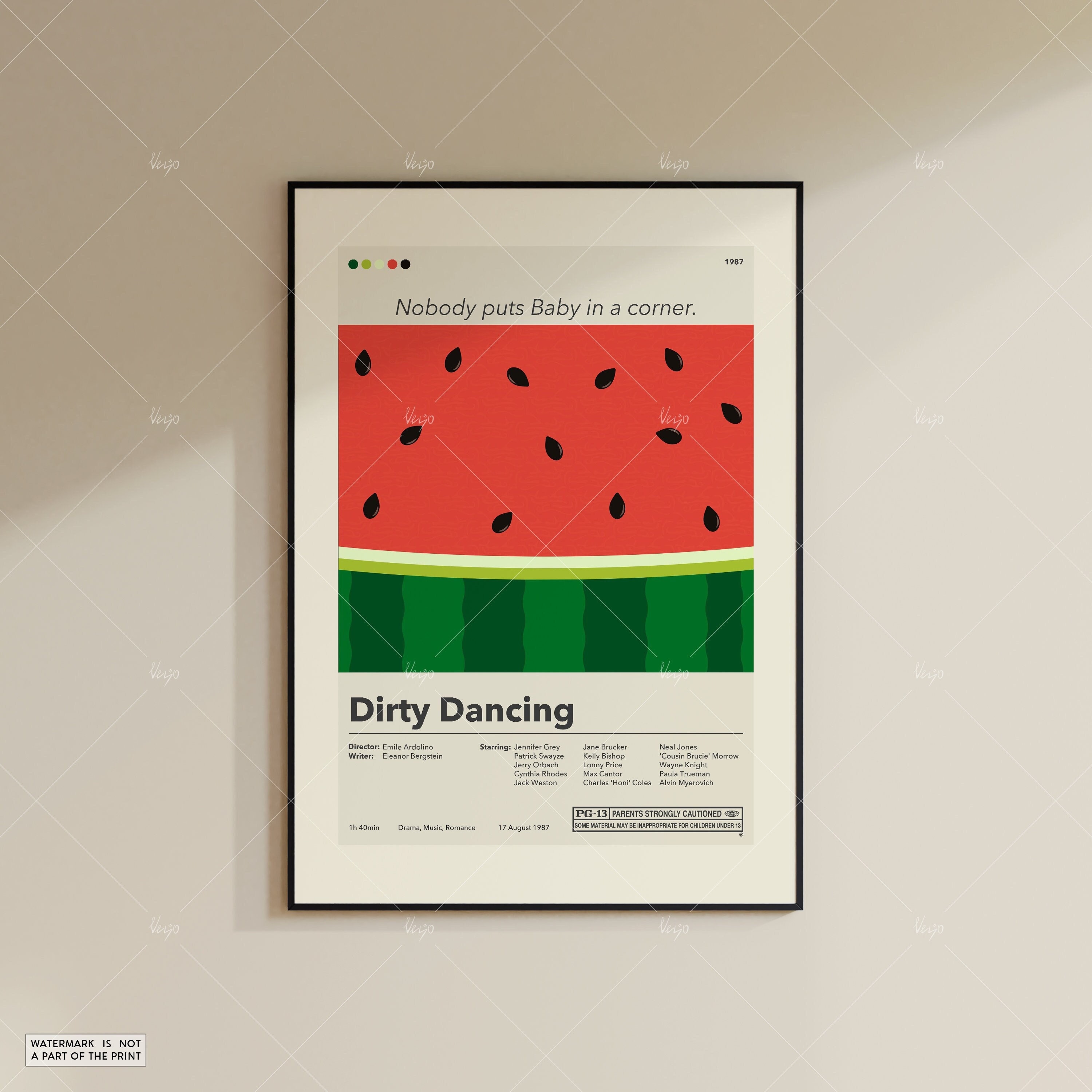 Dirty Dancing Poster Emile Ardolino Minimalist Movie Poster Custom ...