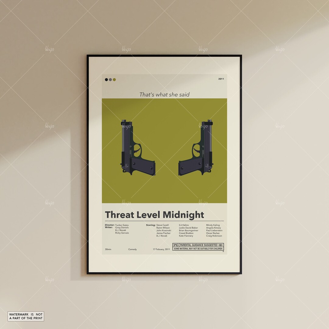 Threat Level Midnight Poster Tucker Gates Minimalist Movie Poster ...