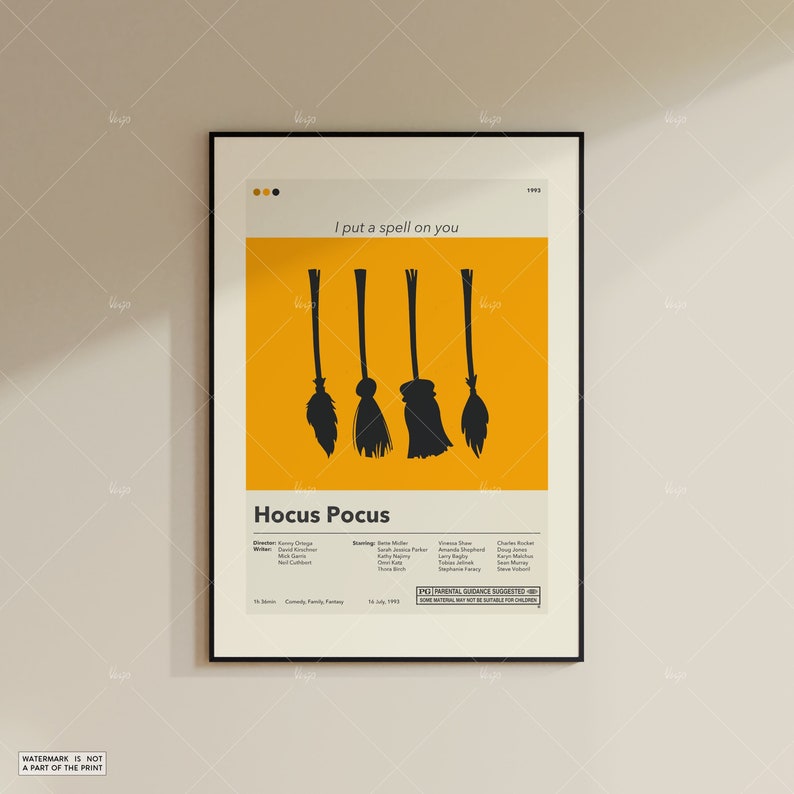 Hocus Pocus Poster Kenny Ortega Minimalist Movie Poster Custom Movie ...