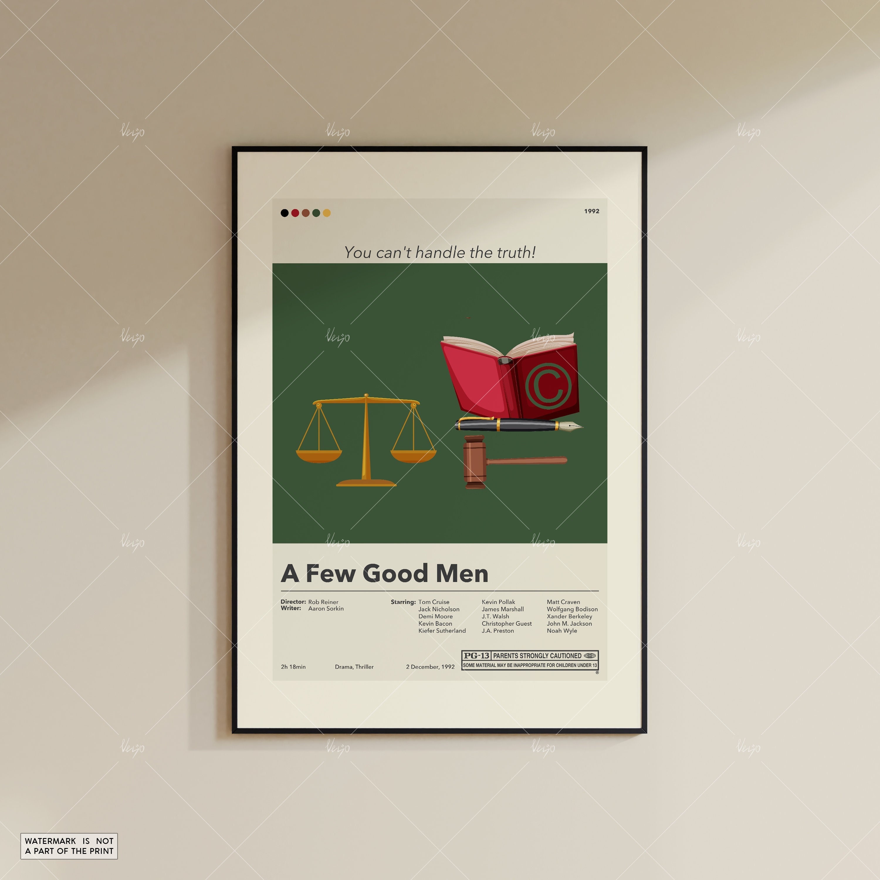 A Few Good Men Poster Rob Reiner Minimalist Movie Poster Custom Movie ...