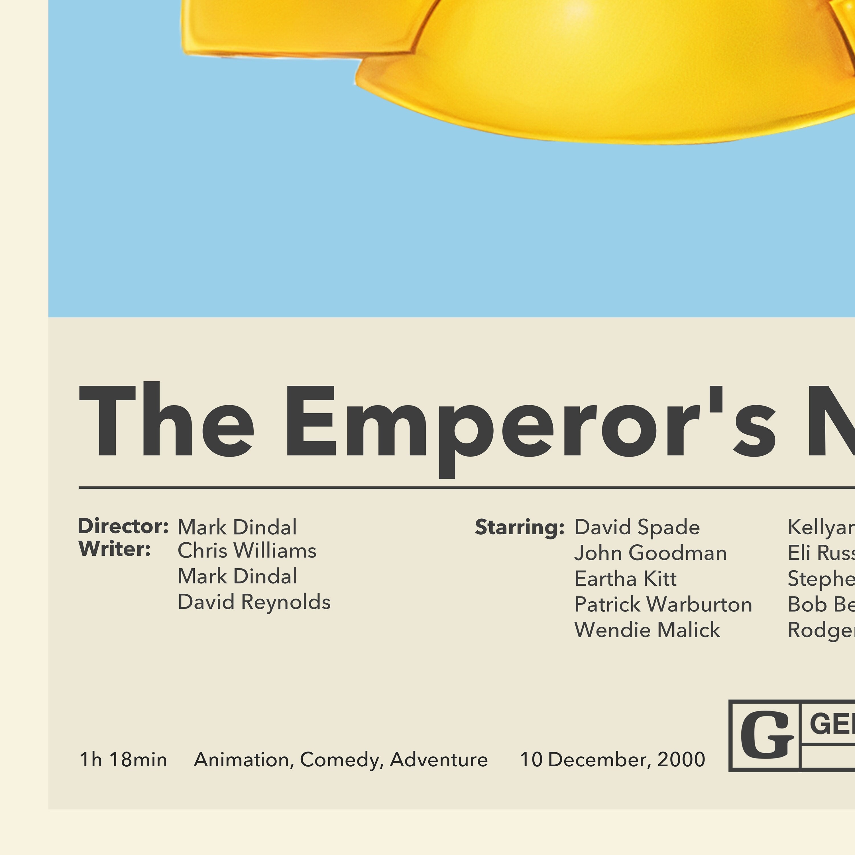 The Emperor's New Groove Poster Mark Dindal Minimalist Movie Poster ...