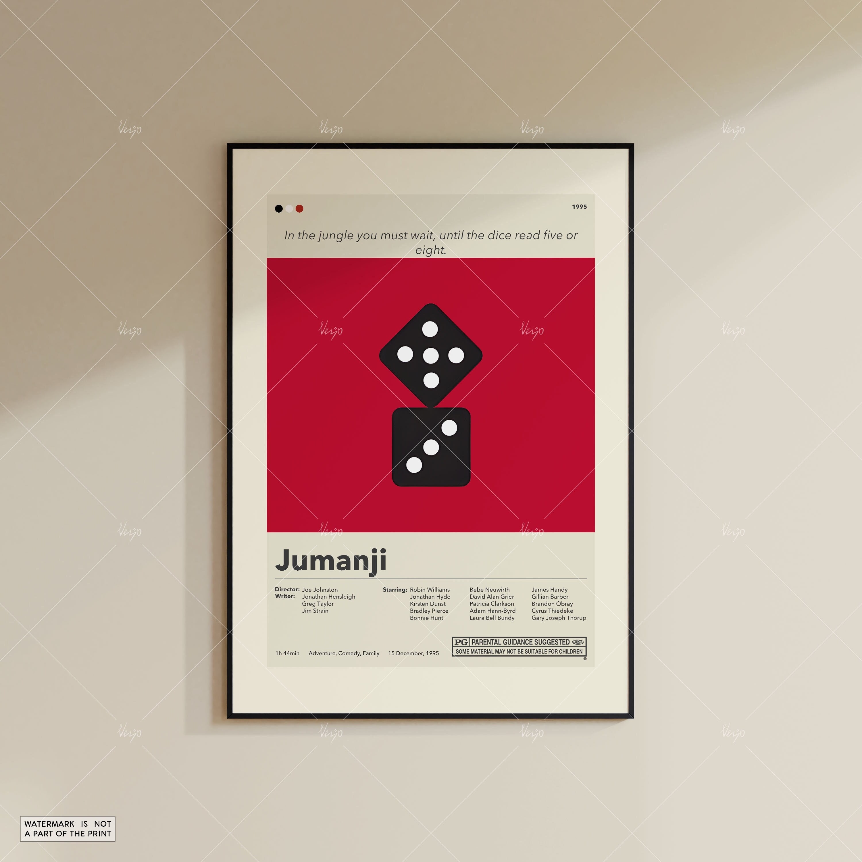 Jumanji Poster Joe Johnston Minimalist Movie Poster Custom Movie ...