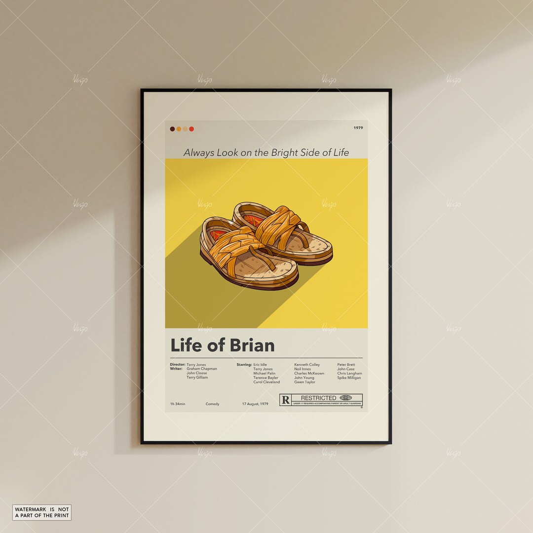 Life of Brian Poster Terry Jones Minimalist Movie Poster Custom Movie ...