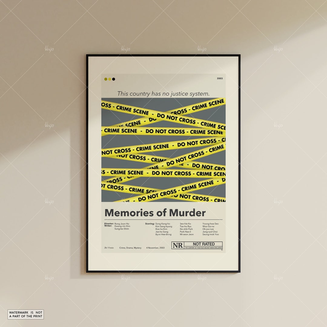 Memories of Murder Poster Bong Joon Ho Minimalist Movie Poster Custom ...