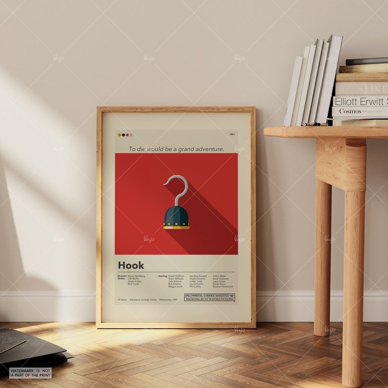 Hook Poster Steven Spielberg Minimalist Movie Poster Custom Movie ...