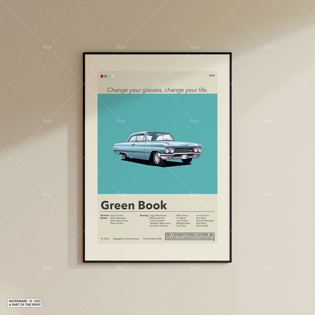 Green Book Poster Peter Farrelly Minimalist Movie Poster Custom Movie ...