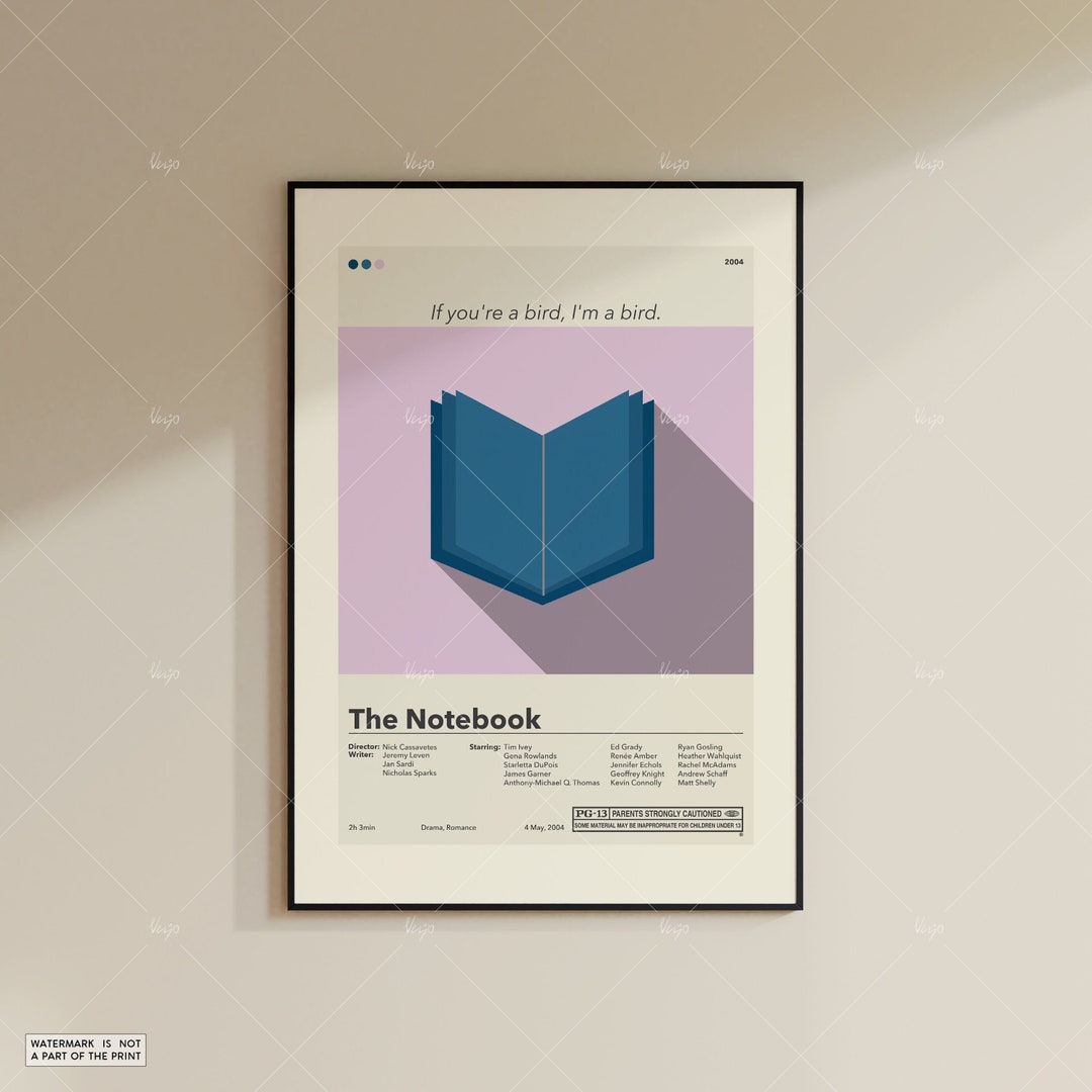 The Notebook Poster Nick Cassavetes Minimalist Movie Poster Custom ...