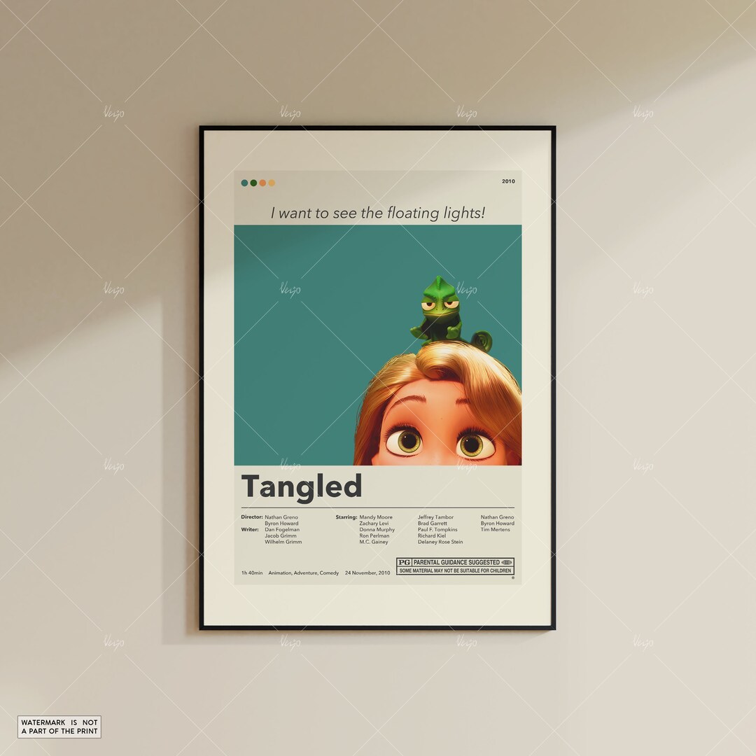 Tangled Poster Nathan Greno Minimalist Movie Poster Custom Movie ...