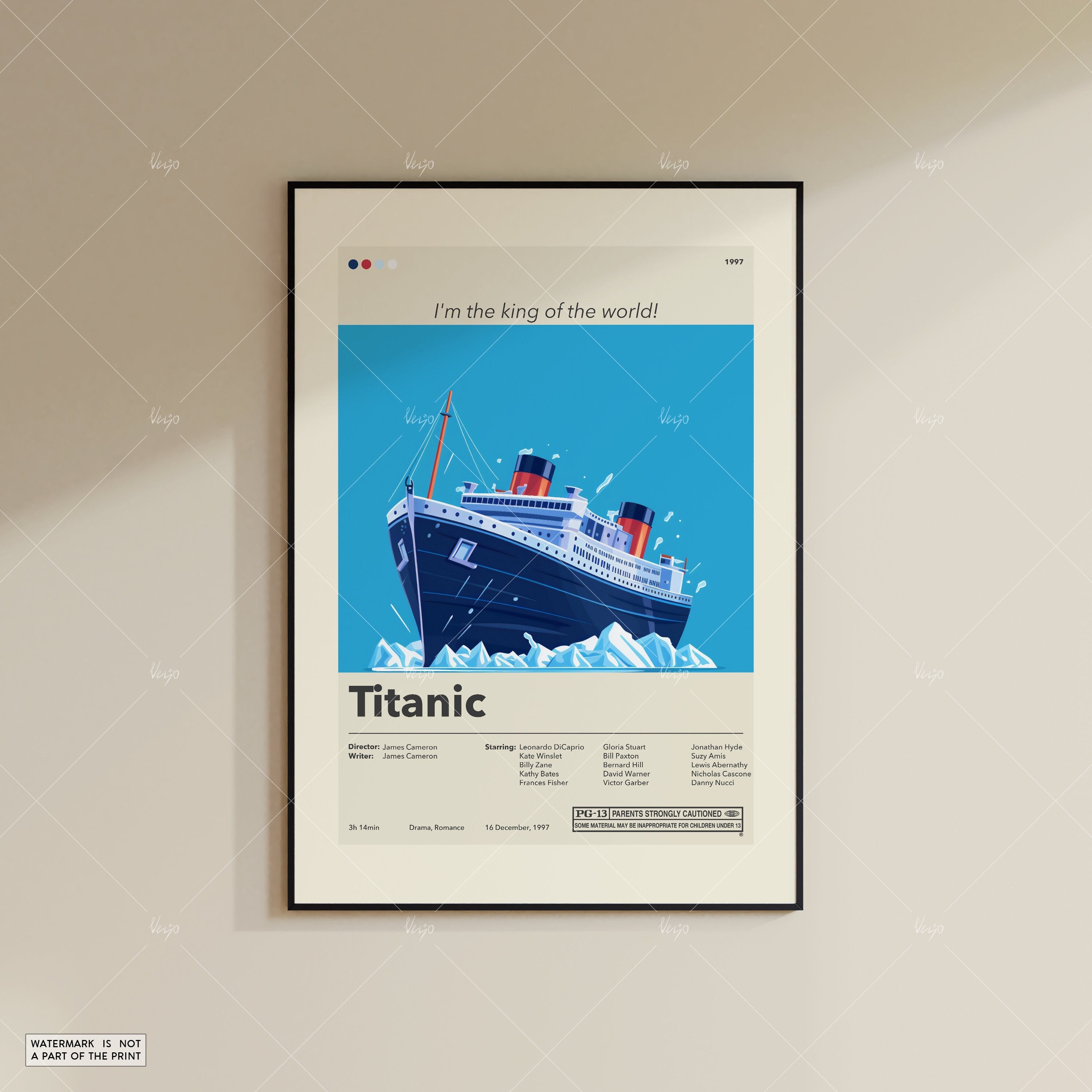 Titanic Poster James Cameron Minimalist Movie Poster Custom Movie ...