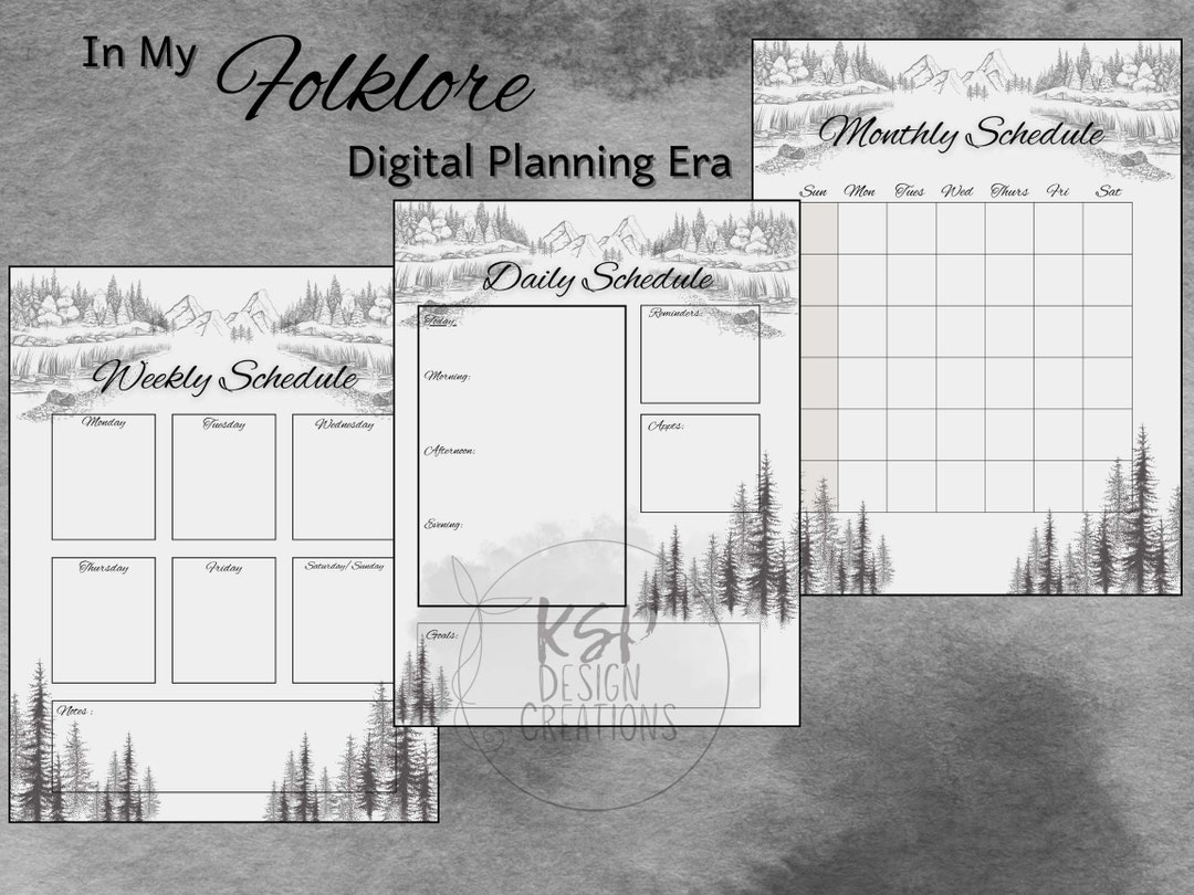 Taylor Swift Folklore Digital Planning Era - Etsy