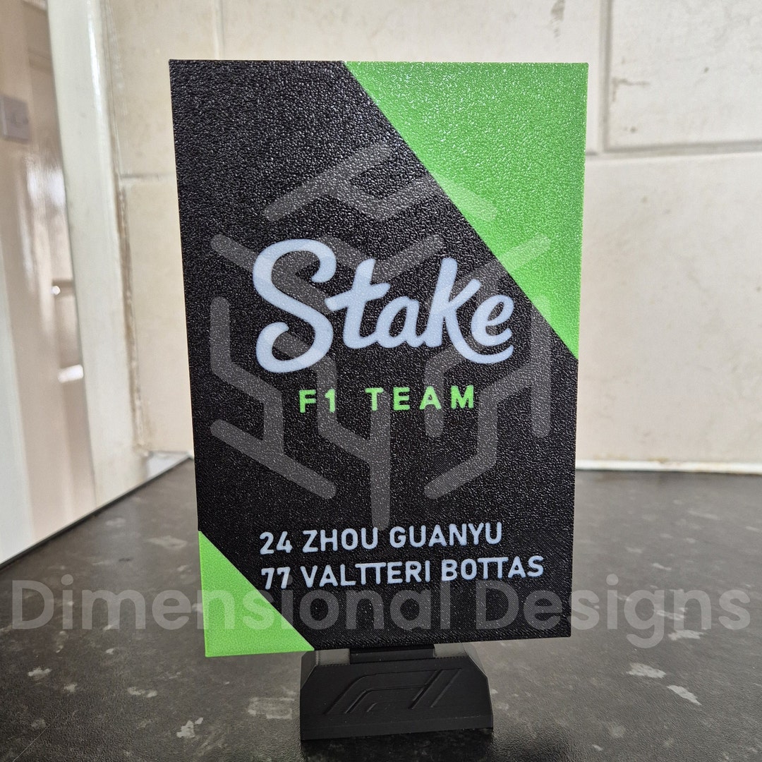 Stake/ Kick/ Sauber F1 Team 2024 Team Miniature Sign - Etsy UK
